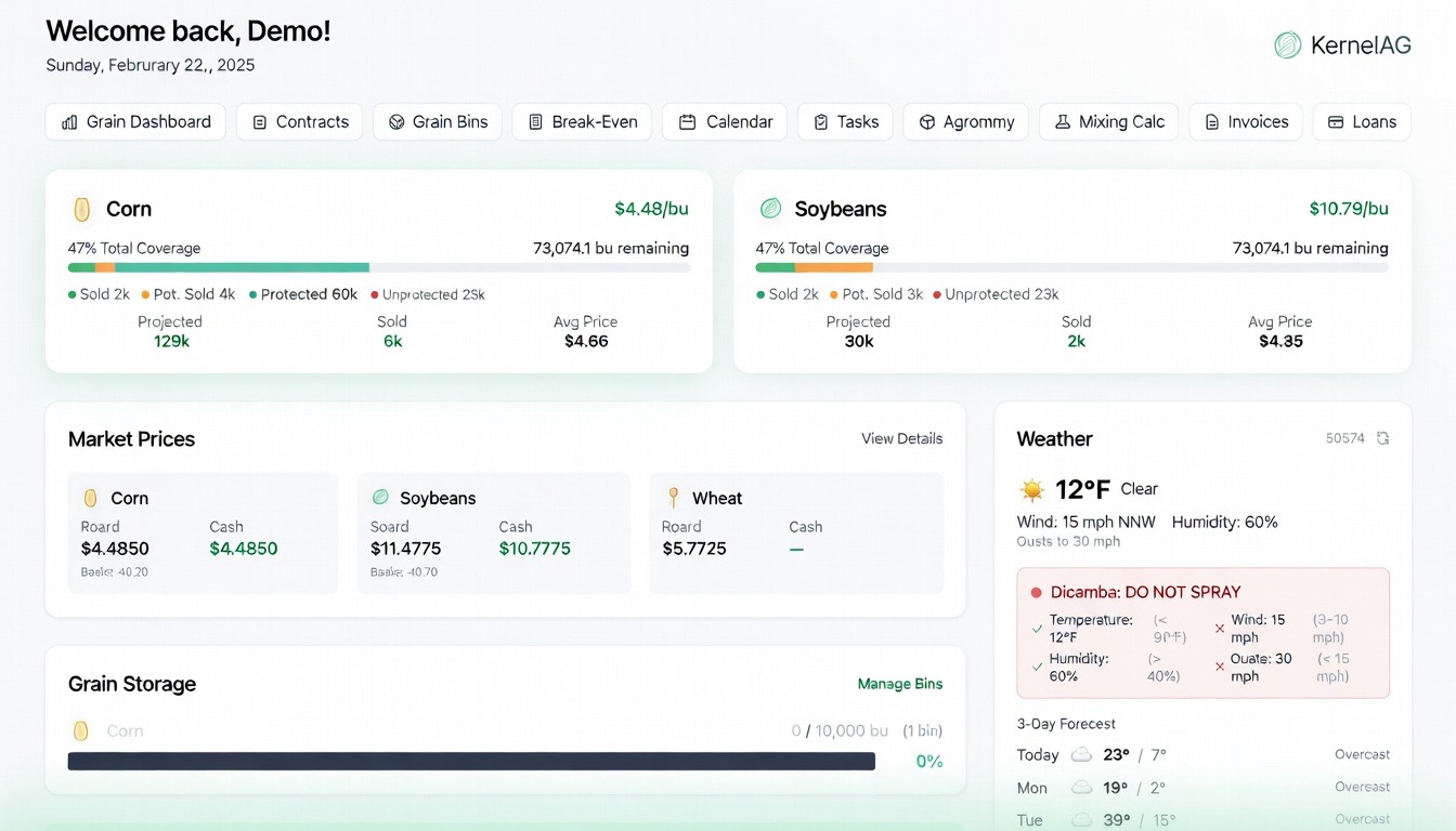 KernelAg — Farm Software for Grain Farmers